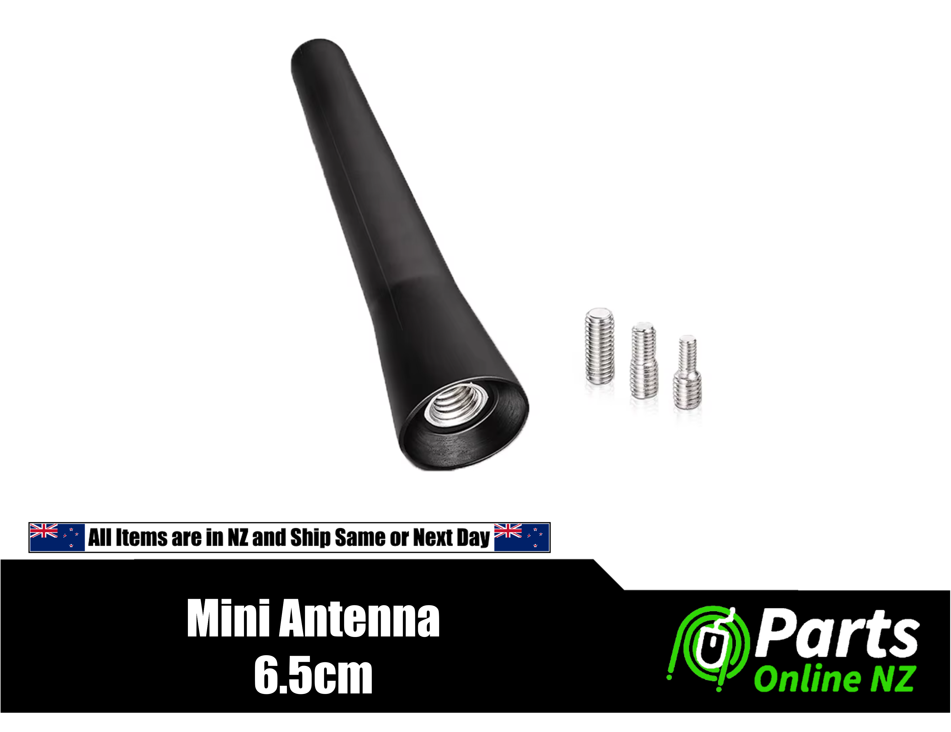 Mini Car Antenna - 6.5cm Universal Short Aerial with Screws – Parts ...