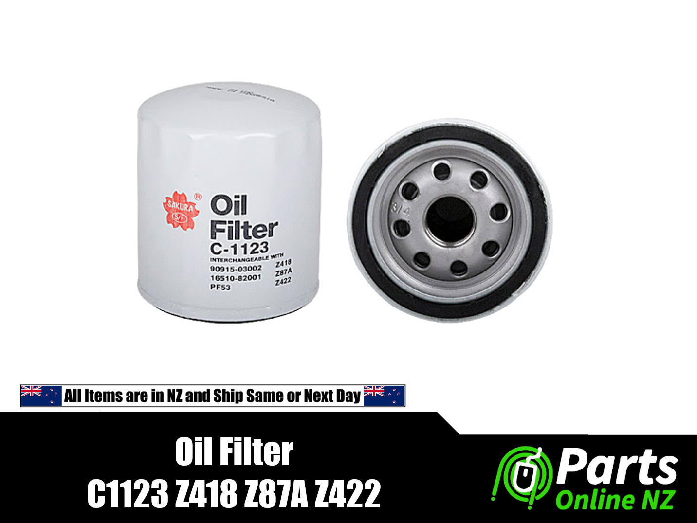Oil Filter C1123 Z418 Z87A Z422 Sakura Ford Mitsubishi Chrysler Holden ...