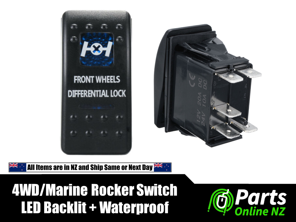 Waterproof Rocker Switch FRONT WHEELS DIFFERENTIAL LOCK for 4WD Off Ro ...