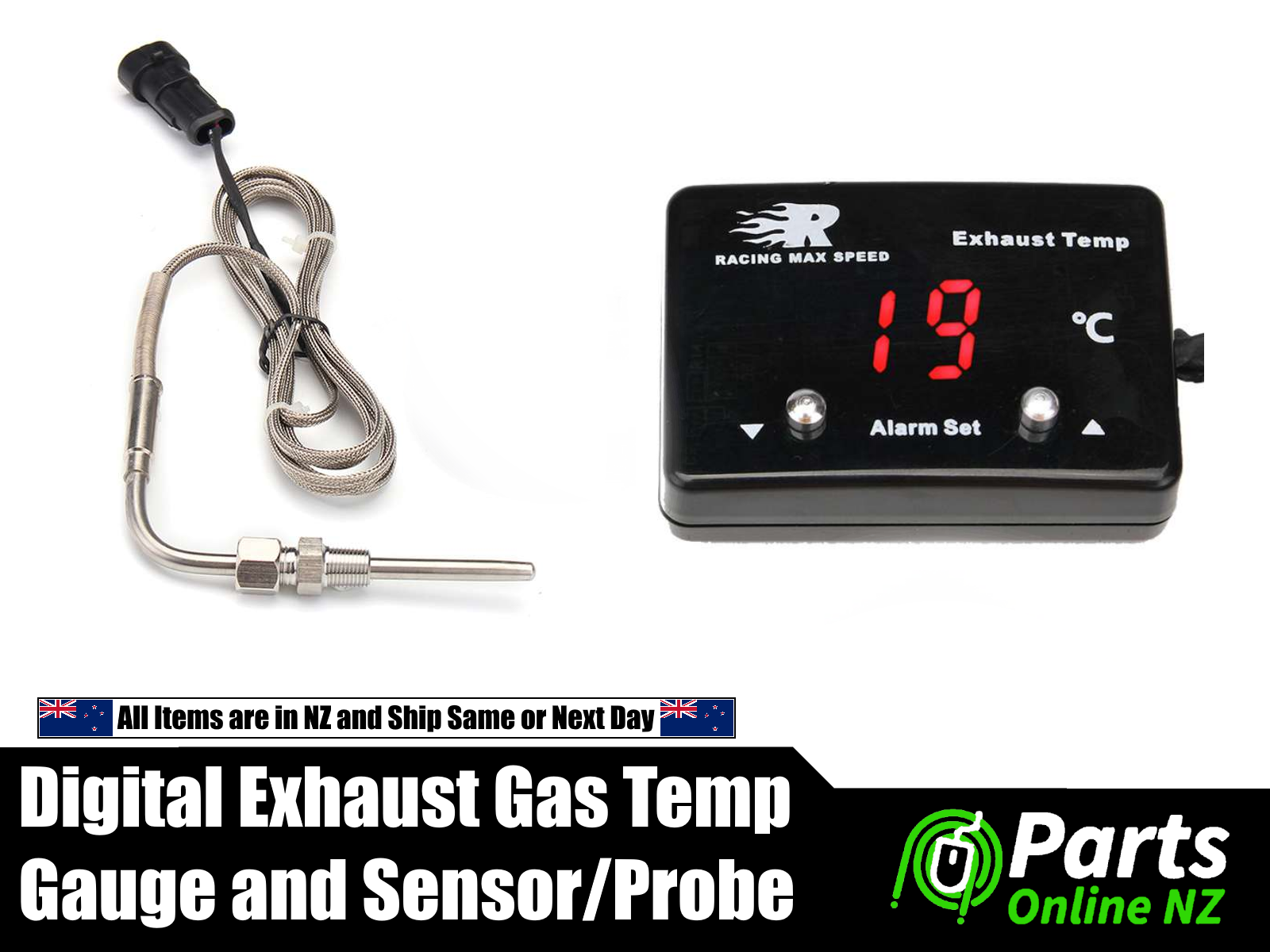Digital EGT Exhaust Gas Temperature Gauge and Sensor Kit – Parts Online NZ