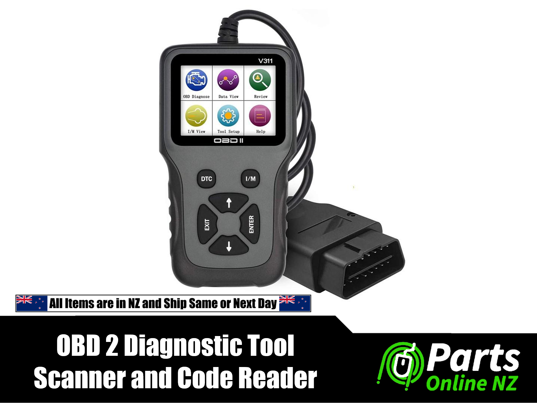 OBD2 OBDII OBD 2 Code Reader Scanner and Diagnostic Tool – Parts Online NZ